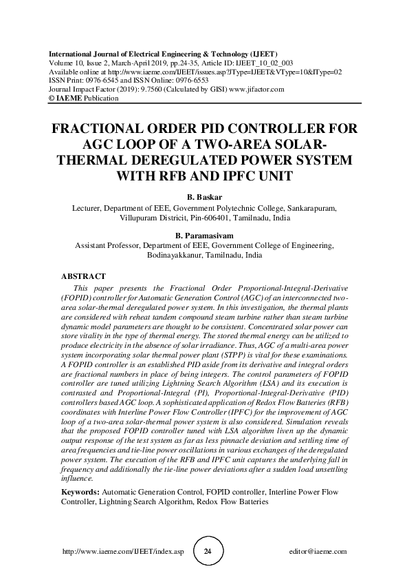 (PDF) PMU-Based FOPID Controller of Large-Scale Wind-PV Farms for LFO Damping in Smart Grid ...