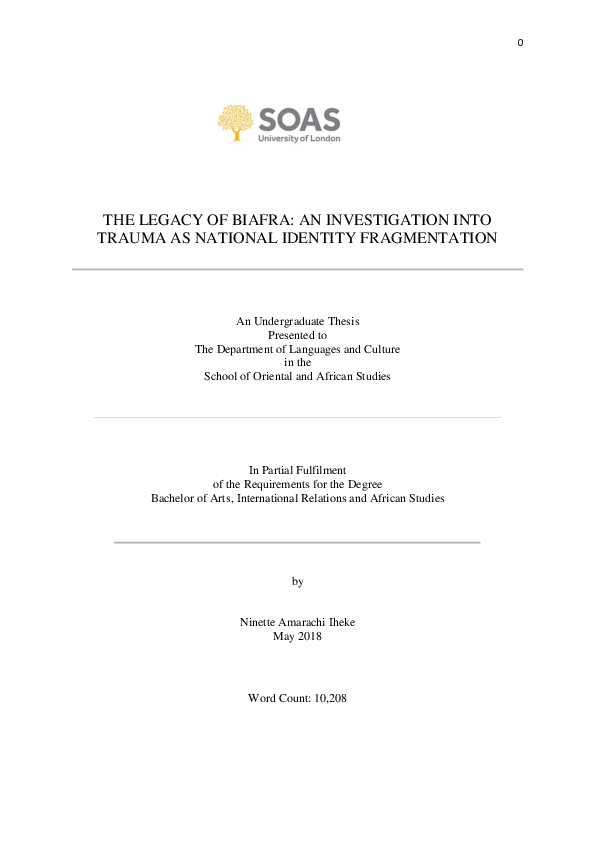 (DOC) The Legacy of Biafra: An Investigation into trauma as National ...