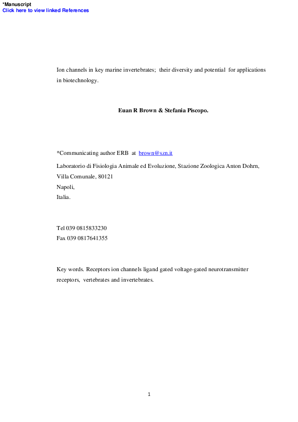 (PDF) Euan R Brown & Stefania Piscopo
