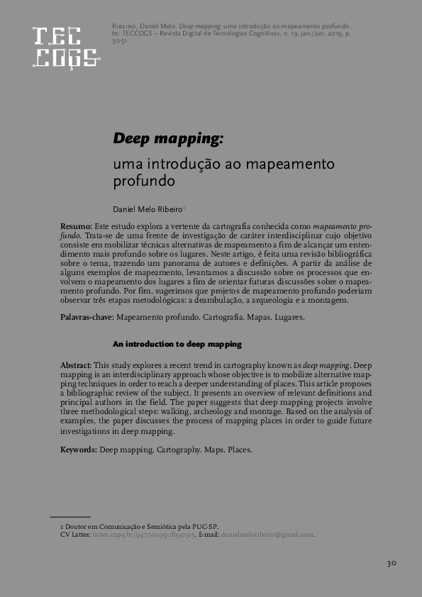(PDF) Deep mapping: uma introdução ao mapeamento profundo