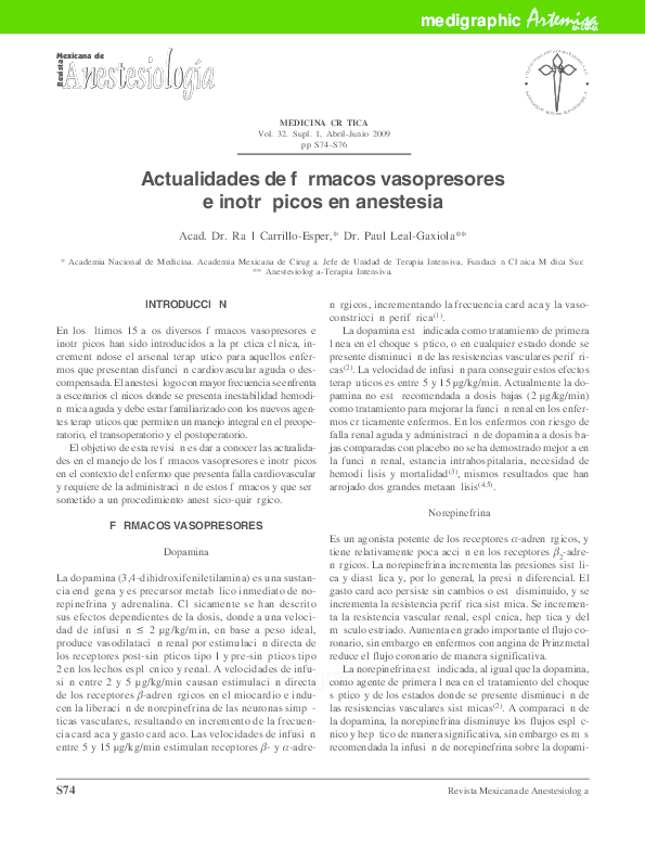 (PDF) Anestesiología Anestesiología Actualidades de fármacos ...