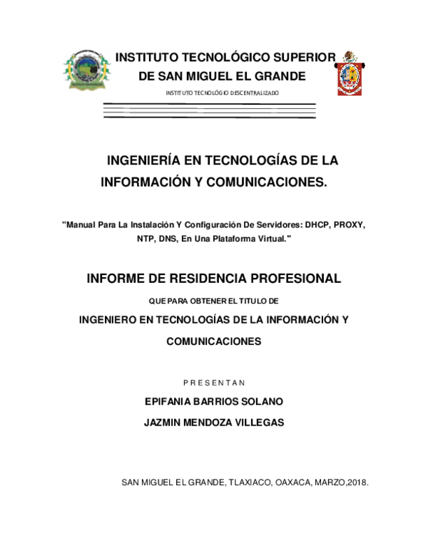(PDF) INFORME DE RESIDENCIA PROFESIONAL INSTITUTO TECNOLÓGICO SUPERIOR