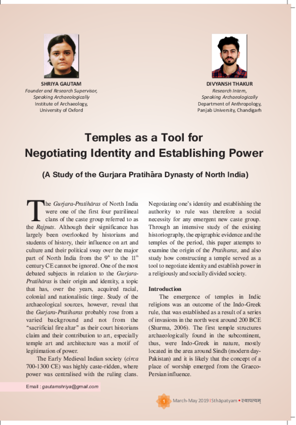 (PDF) Temples as a Tool for Negotiating Identity and Establishing Power