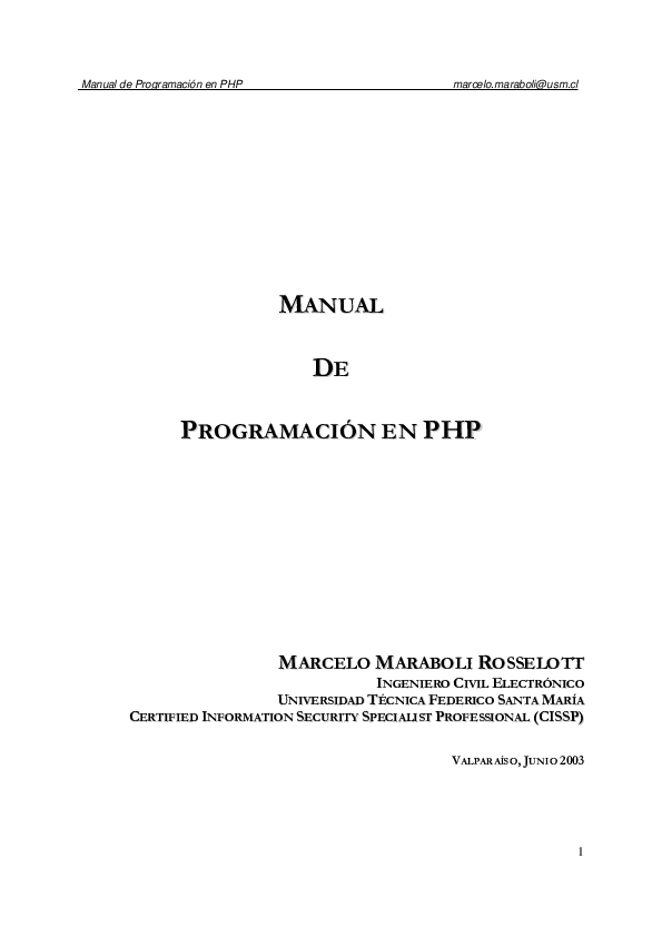 (PDF) PROGRAMACIÓN EN PHP