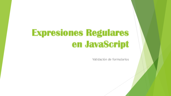 (PPT) Expresiones Regulares en JavaScript