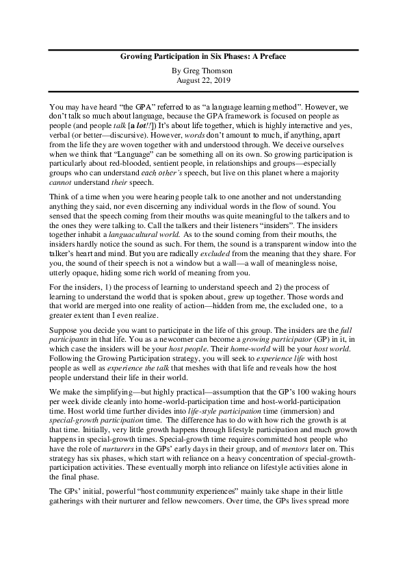 (DOC) Growing Participation in Six Phases: A Preface