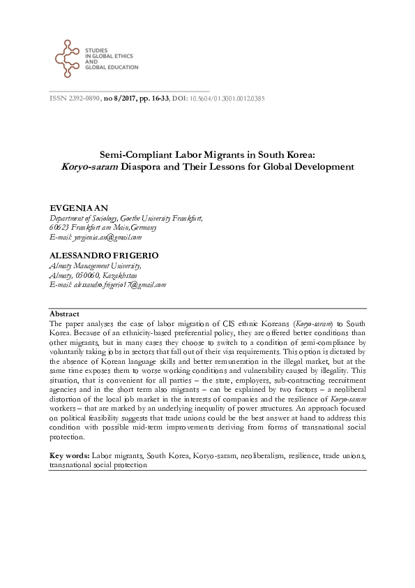 (PDF) LABOUR MIGRATION TO SOUTH KOREA | DETRICK ANDREW - Academia.edu