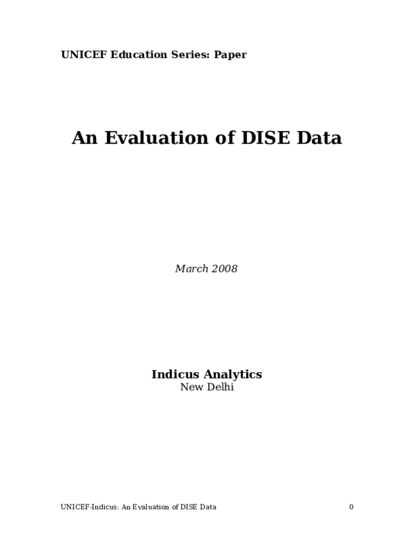 (DOC) An Evaluation of DISE Data