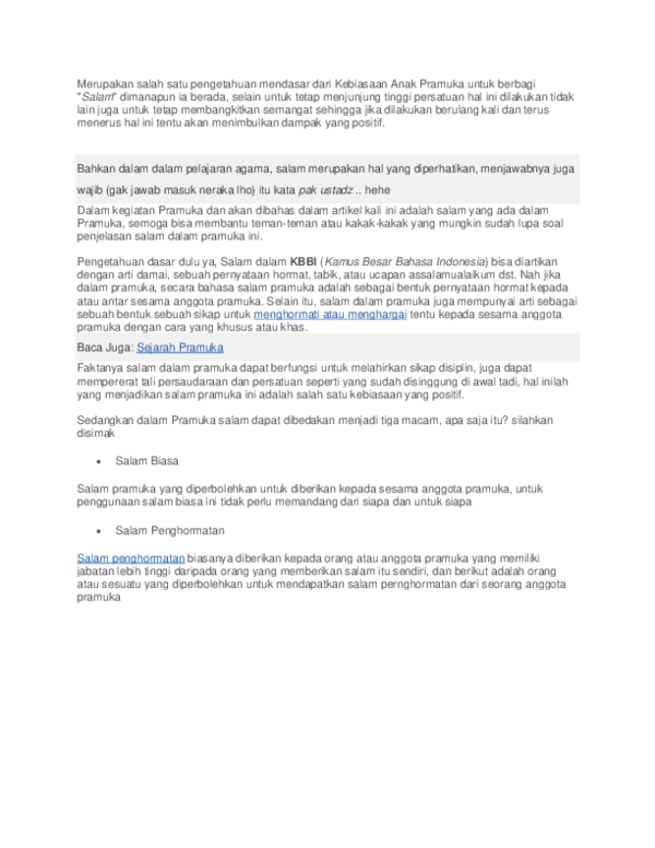 (PDF) Pengertian dan Macam Salam Pramuka