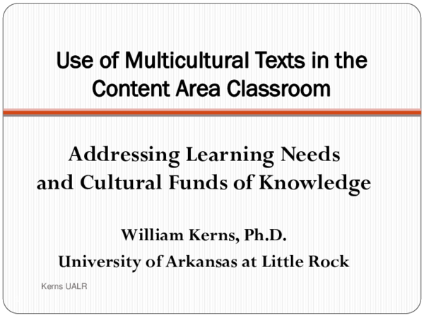 (PPT) Multicultural texts in the classroom