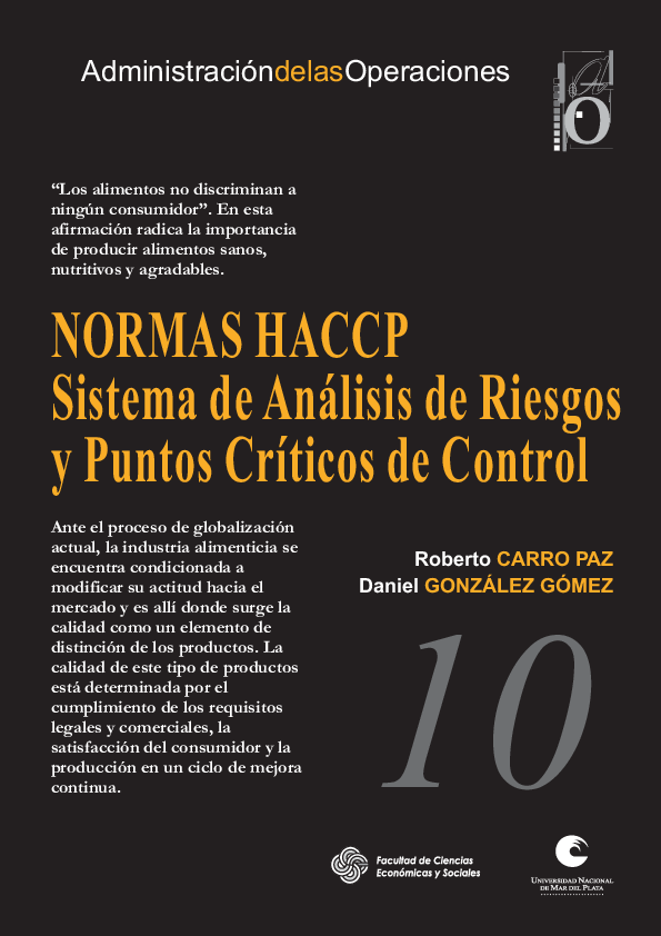 (PDF) Administración Operaciones delas NORMAS HACCP Sistema de Análisis de Riesgos y Puntos ...