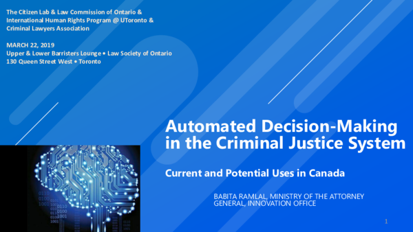 (PDF) Automated Decision-Making in the Criminal Justice System Current ...