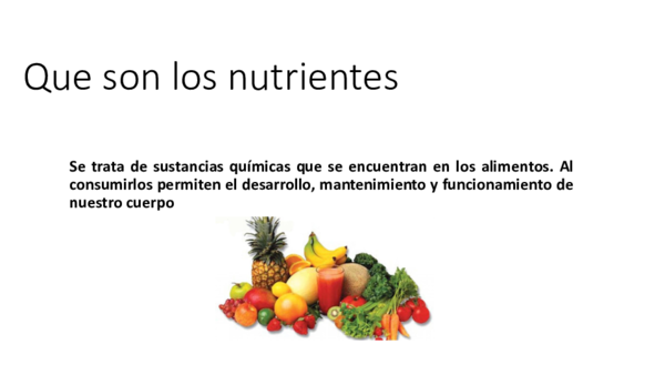 (PPT) Que son los nutrientes