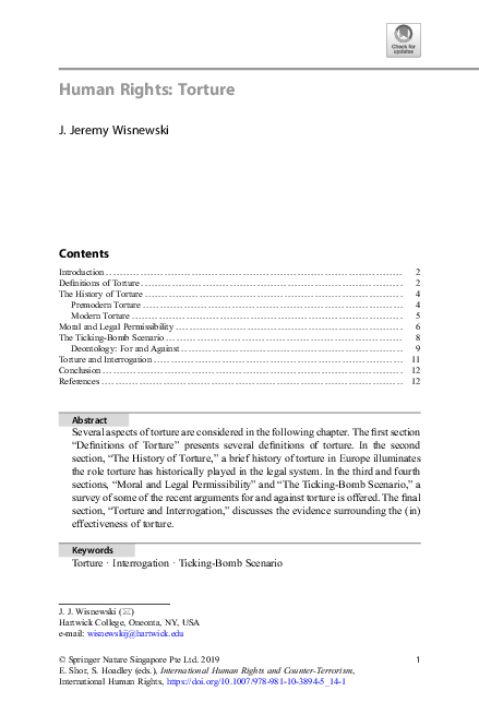 Pdf Human Rights Torture