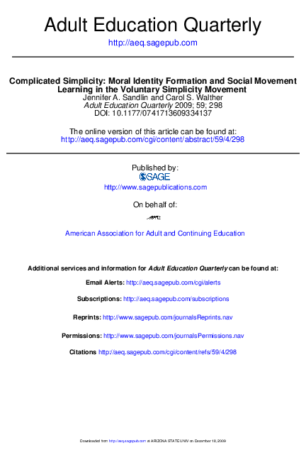(PDF) Complicated simplicity: Moral identify formation and social ...