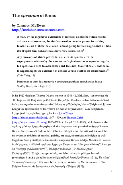 (PDF) The spectrum of forms