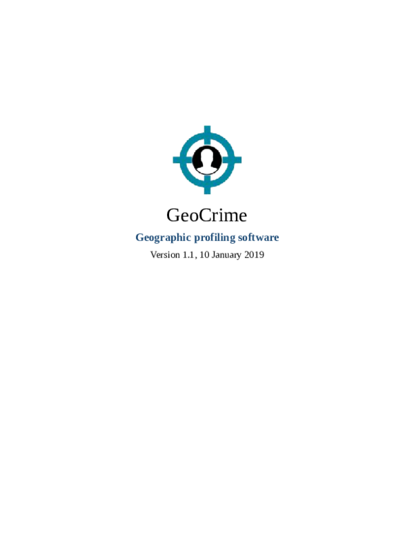 (PDF) GeoCrime - Geographic profiling software