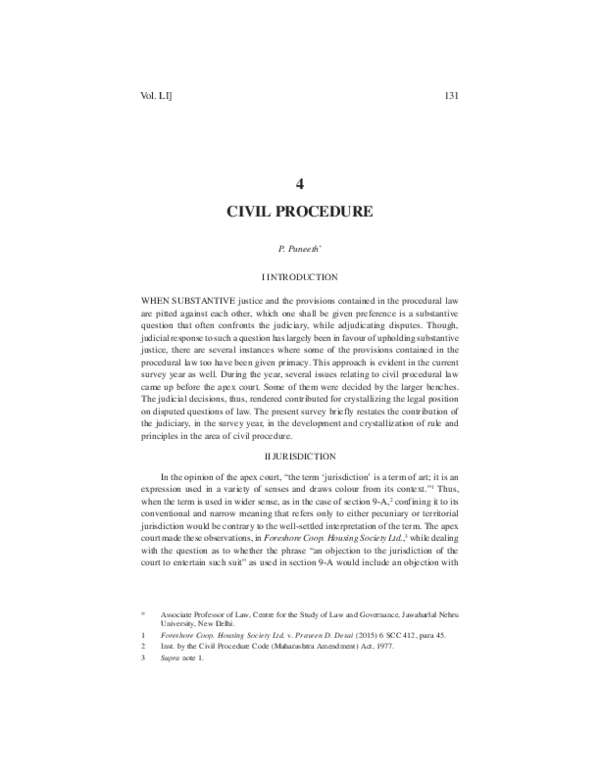 (PDF) Civil Procedure - 2015