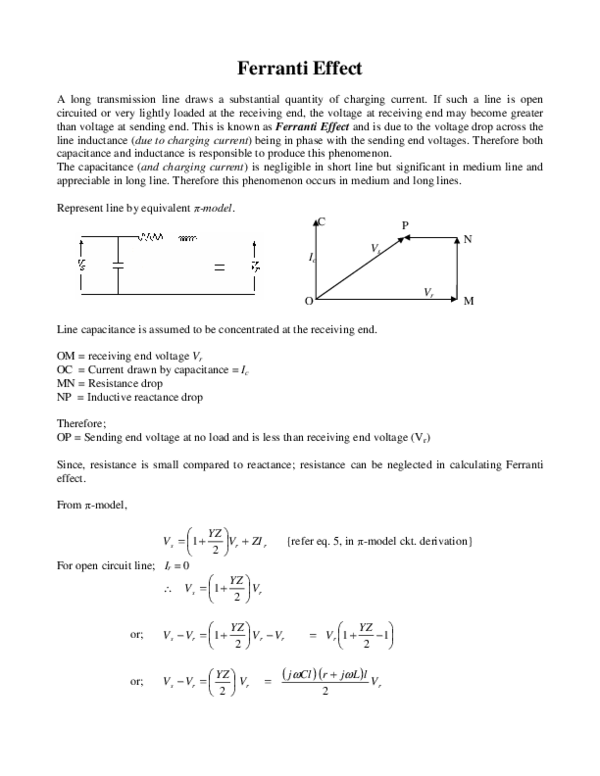 Pdf Ferranti Effect