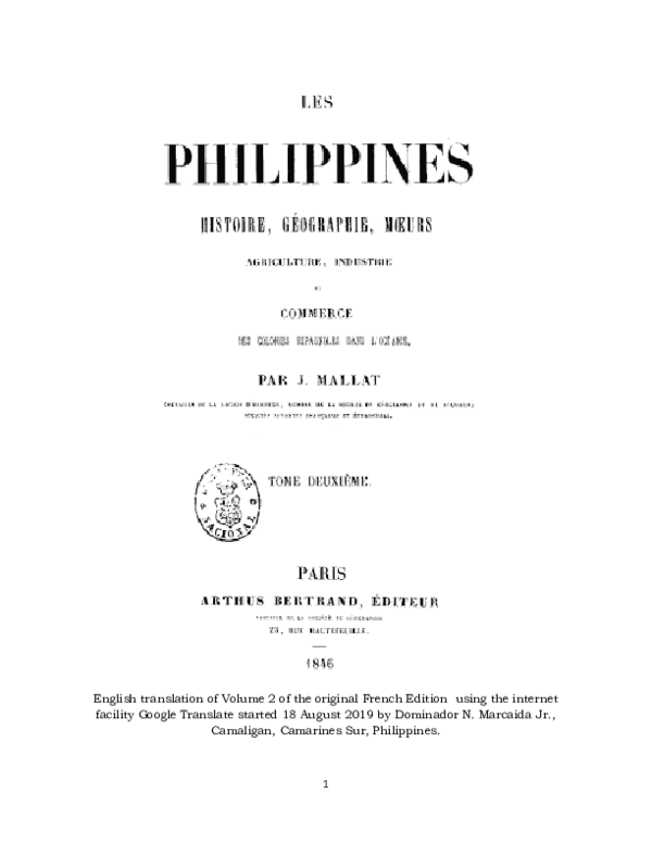 (PDF) Jean Mallat's LES PHILIPPINES - Volume 2