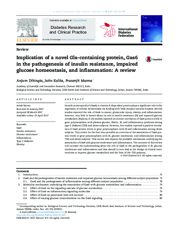(PDF) Implication of a novel Gla-containing protein, Gas6 in the ...