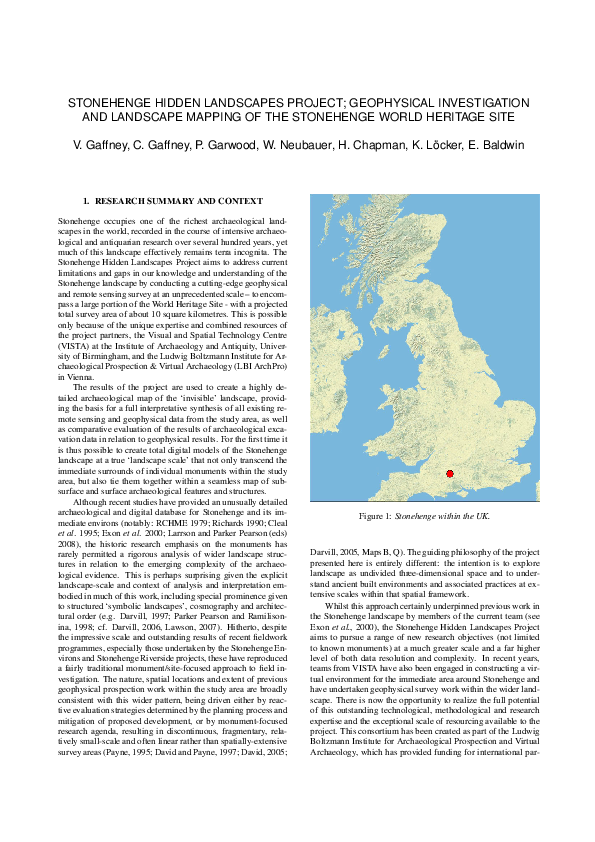 (PDF) Stonehenge Hidden Landscapes Project: Geophysical investigation ...