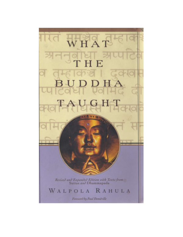 (PDF) What the Buddha Taught by Walpola Rahula