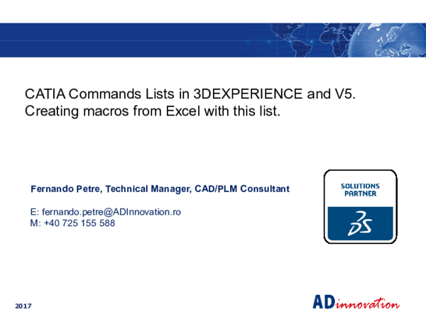 Pdf Catia Commands Lists In 3dexperience And V
