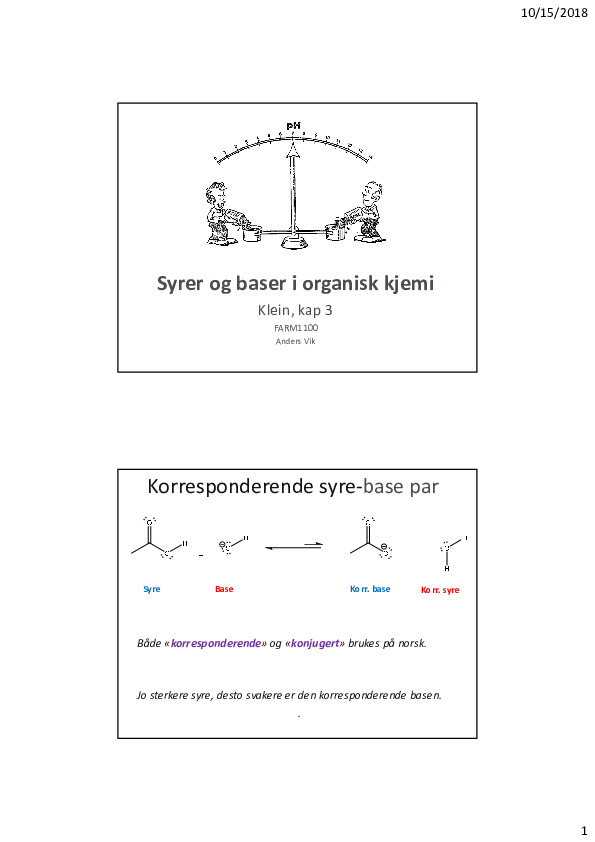 (PDF) Klein Kap 3 Syrer og baser i organisk kjemi FARM1100 (5)