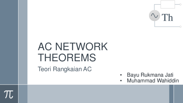 (PPT) AC NETWORK THEOREMS