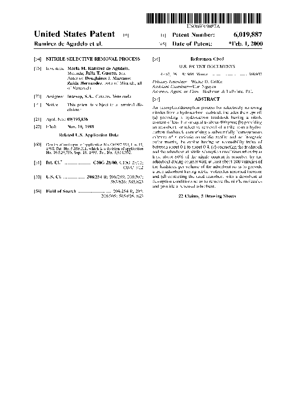 (PDF) Nitrile selective removal process