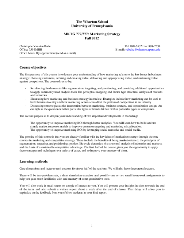 (PDF) Course objectives