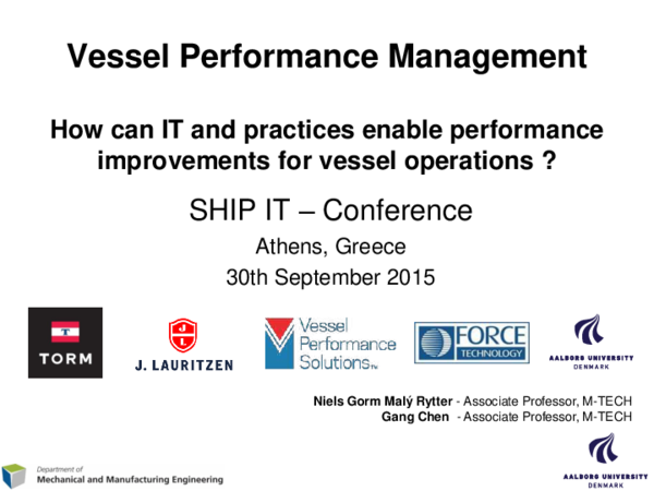 (PDF) Vessel Performance Management How can IT and practices enable ...