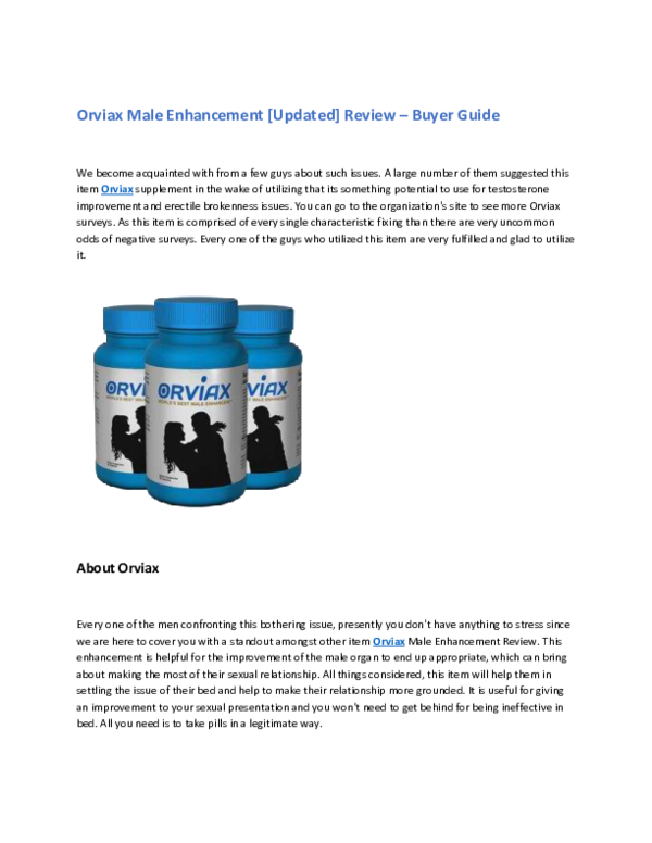 (PDF) Orviax Male Enhancement [Updated] Review -Buyer Guide | orviax ...