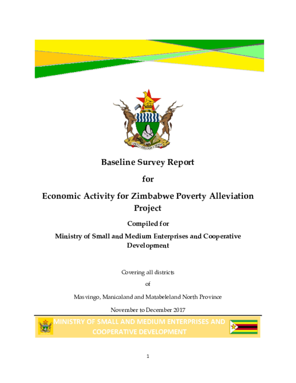(PDF) Baseline Survey Report for Economic Activity for Zimbabwe Poverty ...