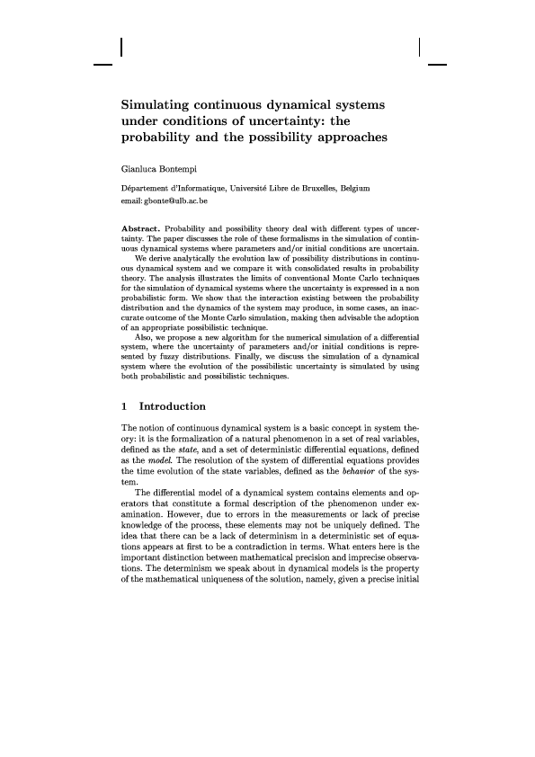 (PDF) Simulating continuous dynamical systems under conditions of ...