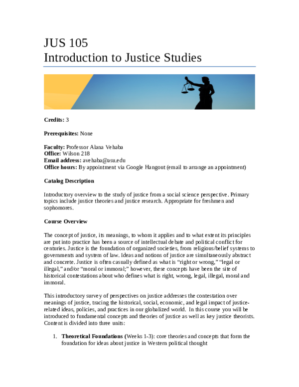 (PDF) Introduction to Justice Syllabus