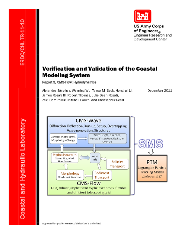 (PDF) Verification and Validation of the Coastal Modeling System Report 4, CMS-Flow: Sediment ...