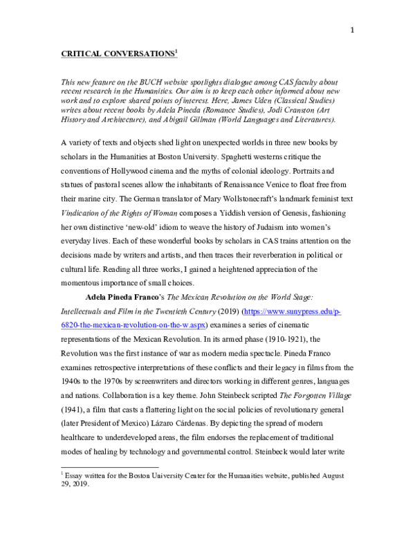 (PDF) Critical Conversations