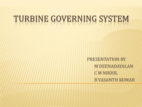(PDF) TURBINE GOVERNING SYSTEM PRESENTATION BY