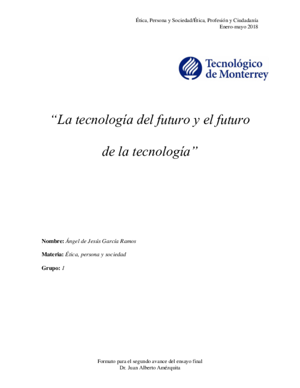 (DOC) "La tecnología del futuro y el futuro de la tecnología"