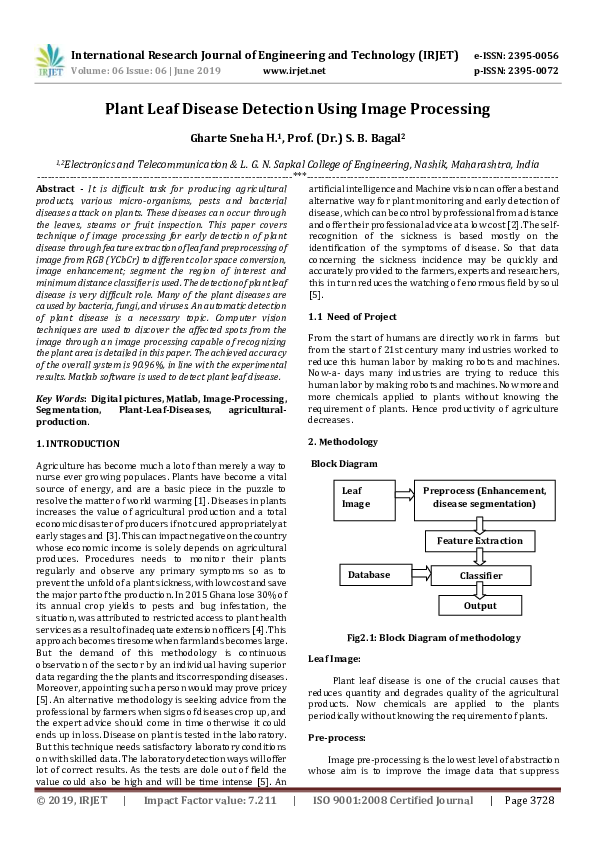 (PDF) IRJET- Plant Leaf Disease Detection Using Image Processing