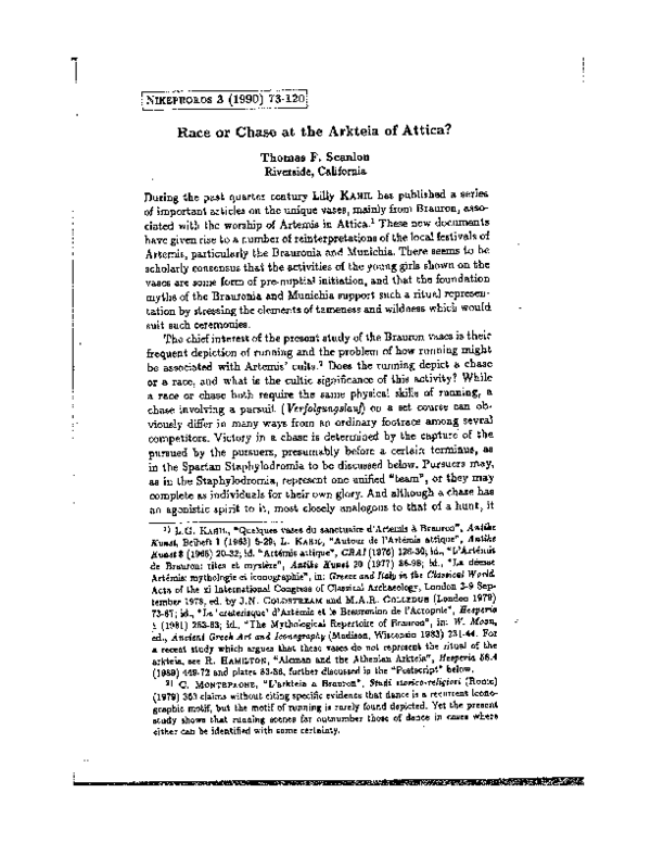 (PDF) Scanlon 1990 Race or Chase at the Arkteia of Attica