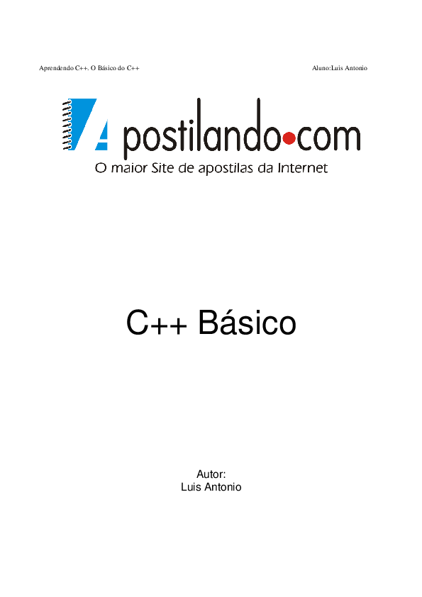 (PDF) Aprendendo C++. O Básico do C