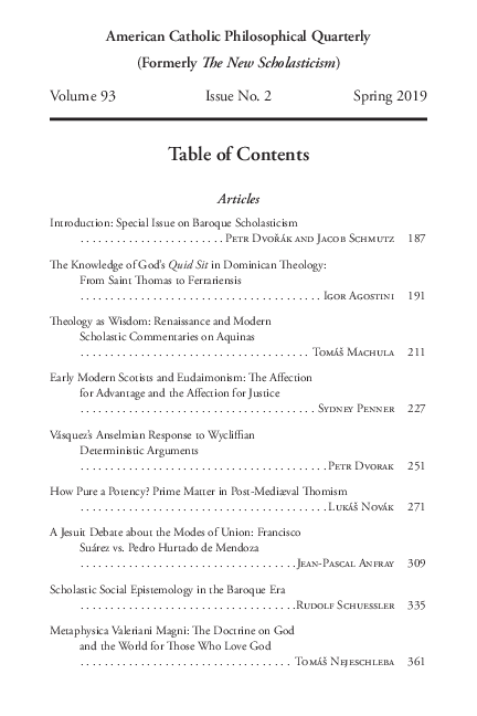 (PDF) P. Dvořák & J. Schmutz (eds), Special Issue on Baroque Scholasticism