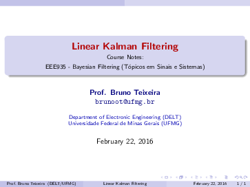 (PDF) Linear Kalman Filtering