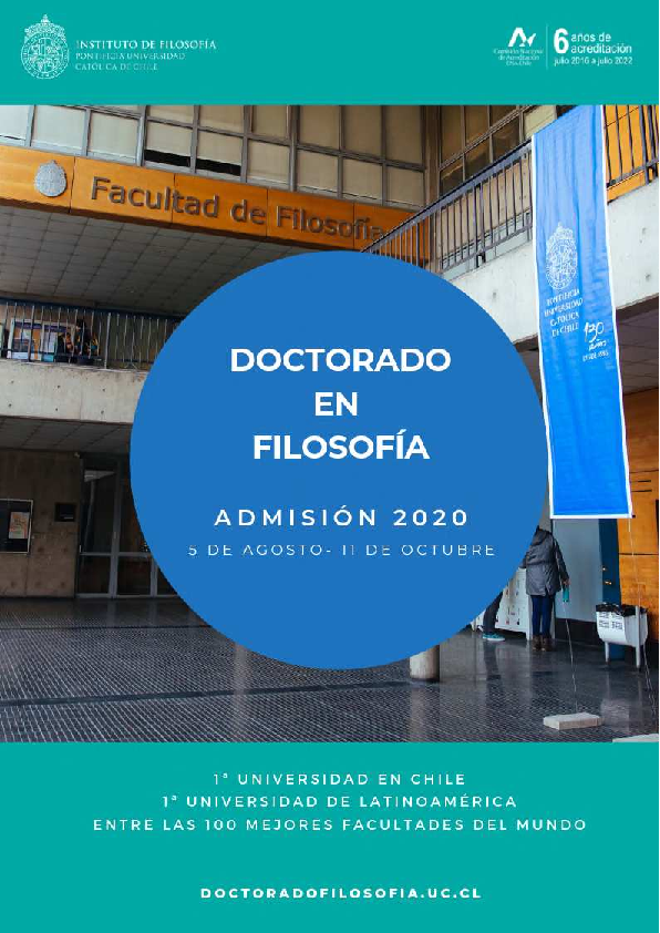 (PDF) Doctorado en Filosofía – Admisión 2020