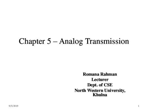 (PPT) Chapter 5 – Analog Transmission (1)