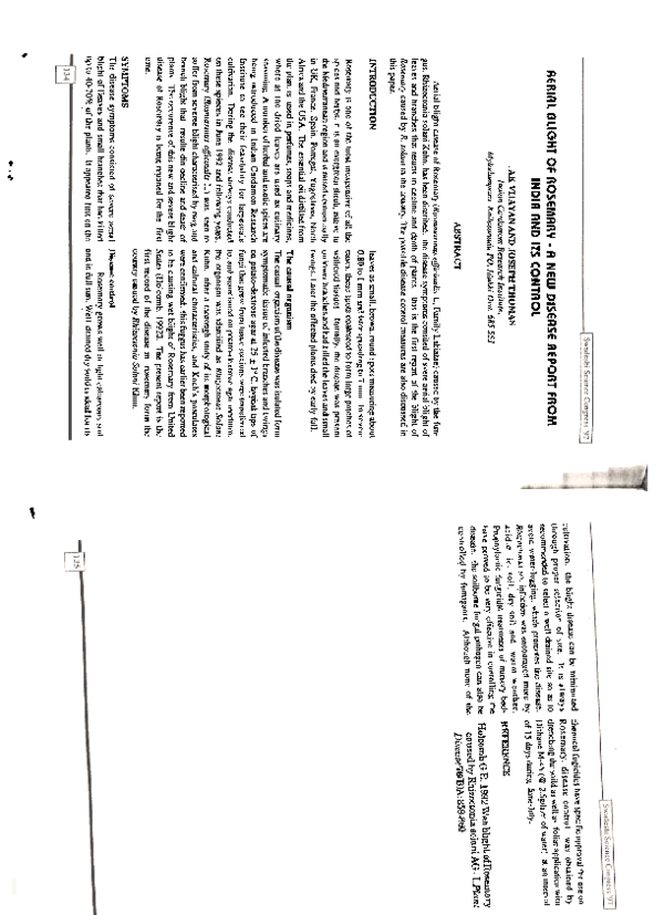 (PDF) Aerial blight of Rosemary