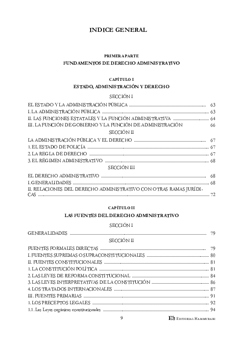 (PDF) INDICE MANUAL DE DERECHO ADMINISTRATIVO GENERAL